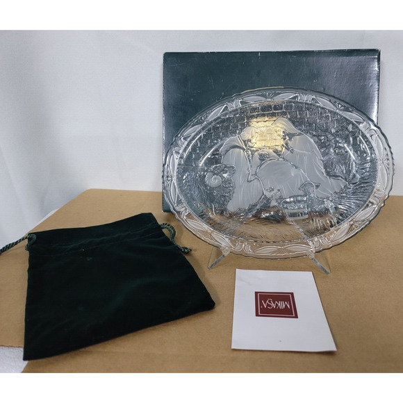 Mikasa | Holiday | Mikasa Germany Oval Crystal Frosted Glass Nativity ...
